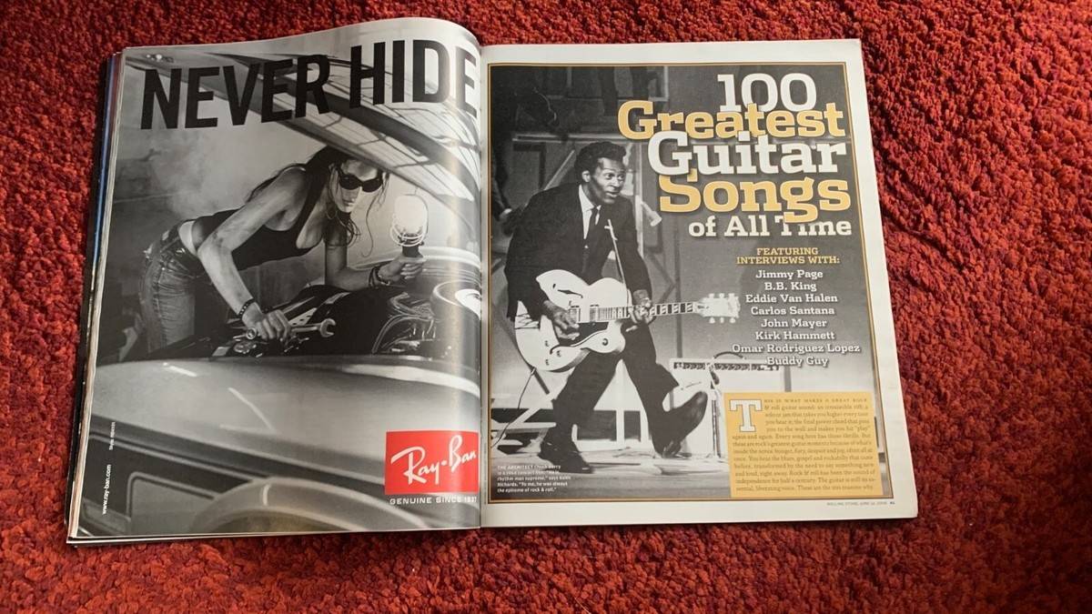 June 2008 Rolling Stone Magazine 100 Greatest Guitar Songs Amazon.com: