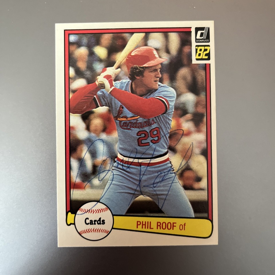 PHIL ROOF 1982 DONRUSS AUTOGRAPHED SIGNED AUTO BASEBALL CARD | eBay