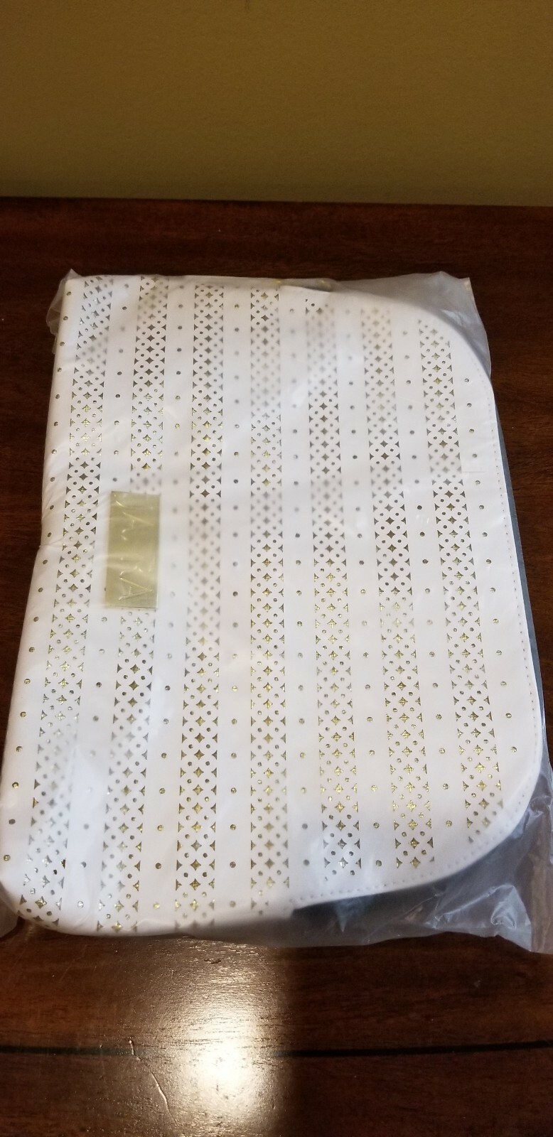 Jafra ~ NEW Skin Care Makeup Bag White With Gold Color Inlay 7.5 x 11 ...