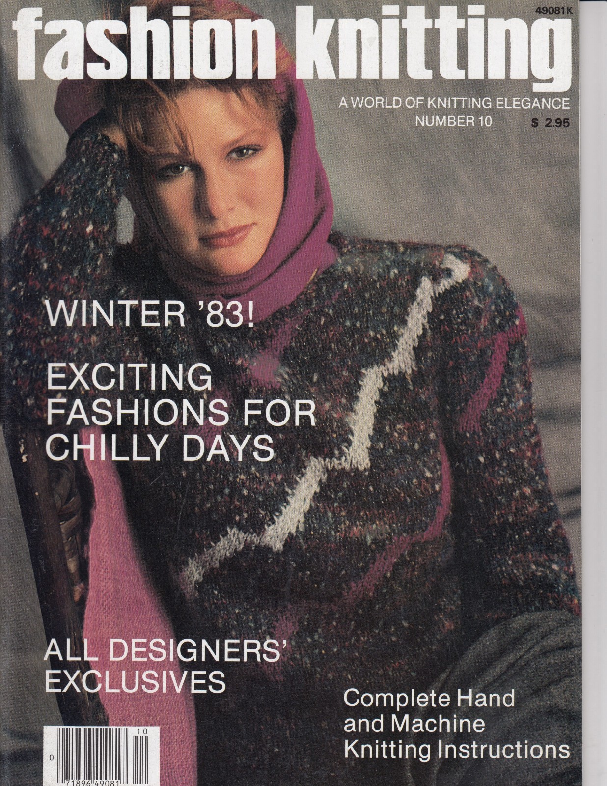 1983 Fashion Knitting Magazine #10 Magazine knit patterns sweaters ...