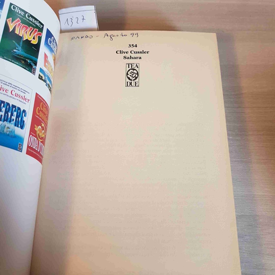 Sahara - Clive Cussler - Tea Due - 1999 | eBay