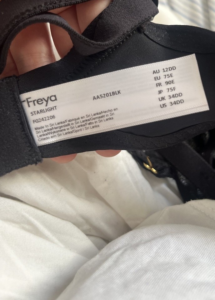 Freya M&S Bra Black Very Comfortable With Wide Straps For Bustier Women | eBay UK