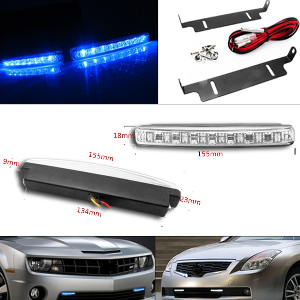 For 08-10 Scion tC LED Halo Projector Black Headlight Headlamp w/Blue ...