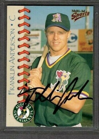 1998 Multi-Ad Augusta GreenJackets #24 Franklin Anderson Signed ...