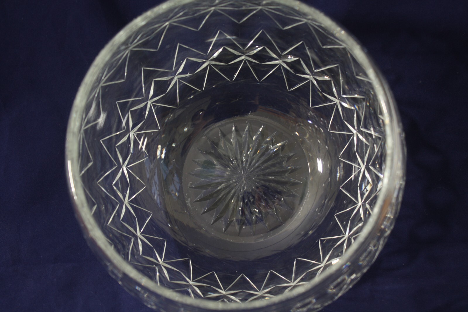 Large Heavy Cut Crystal Glass Bowl 7.5" (19cm) Tall | eBay UK