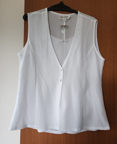 Sussan Ladies White Vintage 90s Era Sleeveless Blouse Size M New Aust ...