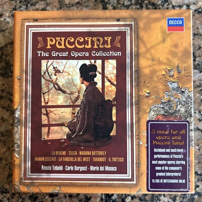 Giacomo Puccini The Great Opera Collection Decca Like New 15 CD Box Set ...