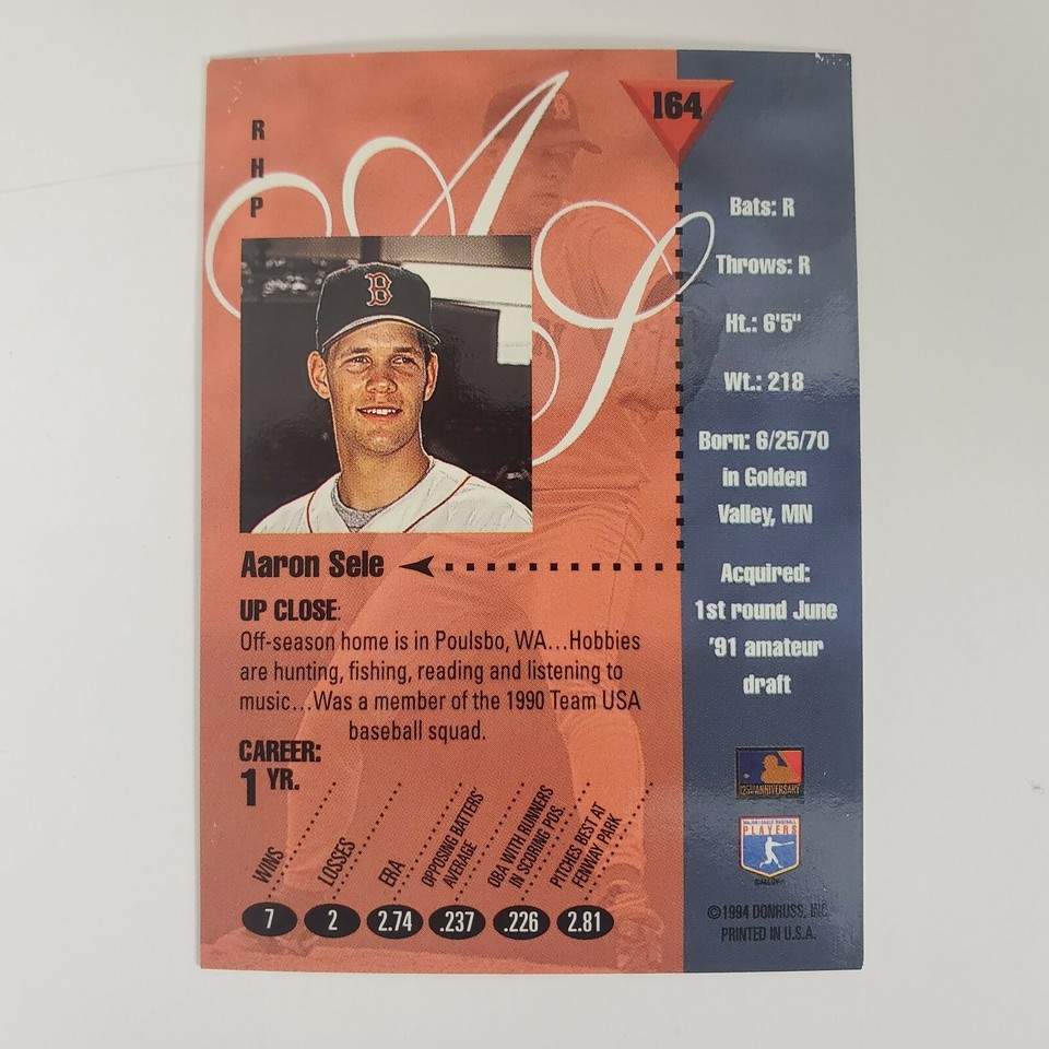 1994 Studio Baseball #164 Aaron Sele | eBay