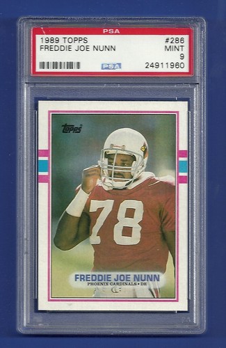 1989 TOPPS #286 FREDDIE JOE NUNN PSA 9 MINT POP 4 ONLY 3 HIGHER ...