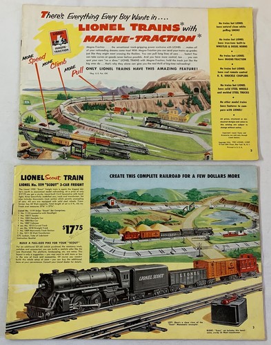 lot of two 1950s coverless LIONEL MODEL TRAIN CATALOGS | eBay