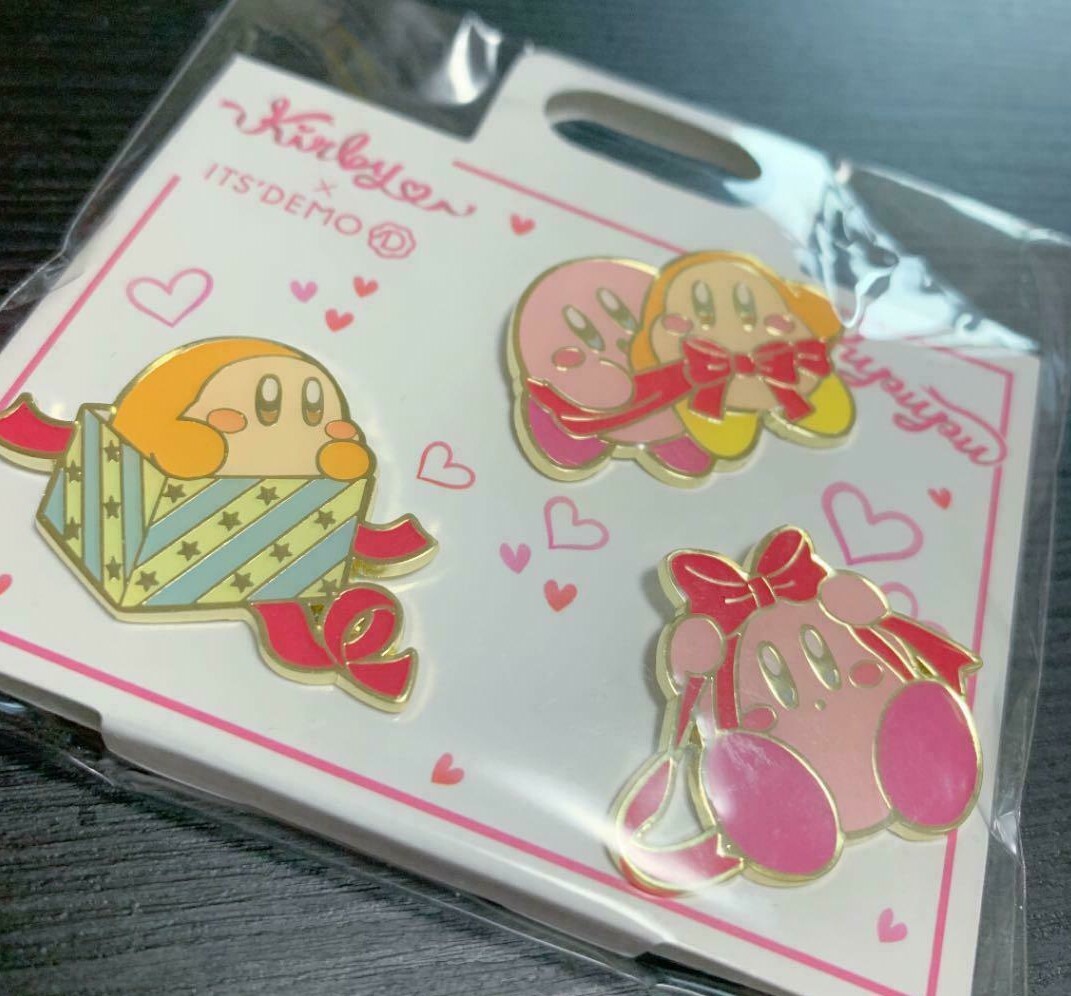 ITS' DEMO Pin badge set Pupupu Gift Kirby Waddle Dee Japan Limited ...