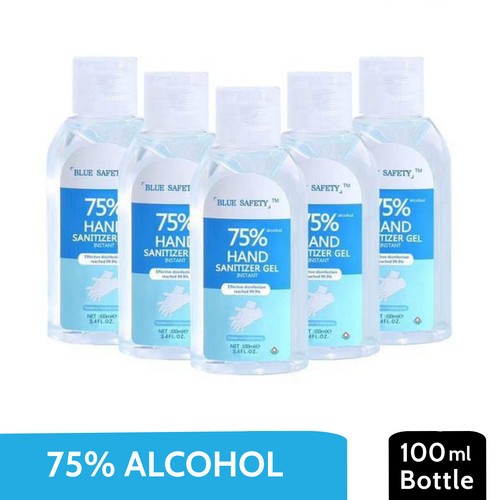 Blue Safety 100ml Hand Sanitiser Gel with 75% Alcohol - Kills 99.99% ...