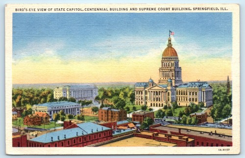 POSTCARD State Capitol Centennial Building Supreme Court Springfield ...
