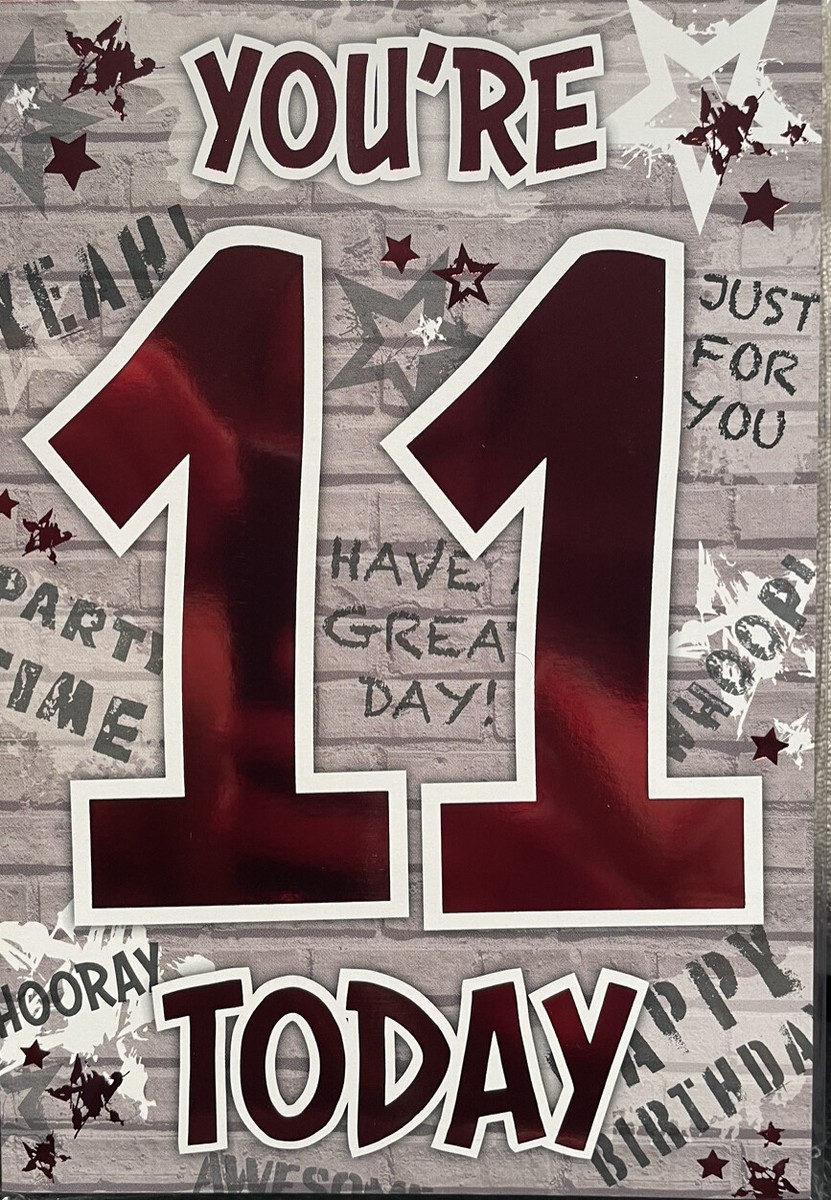 Design For 11 Year Old Boys Birthday Card