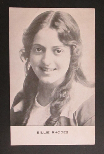 Billie Rhodes Silent Screen Actress Blank Back Postcard Sized Read ...