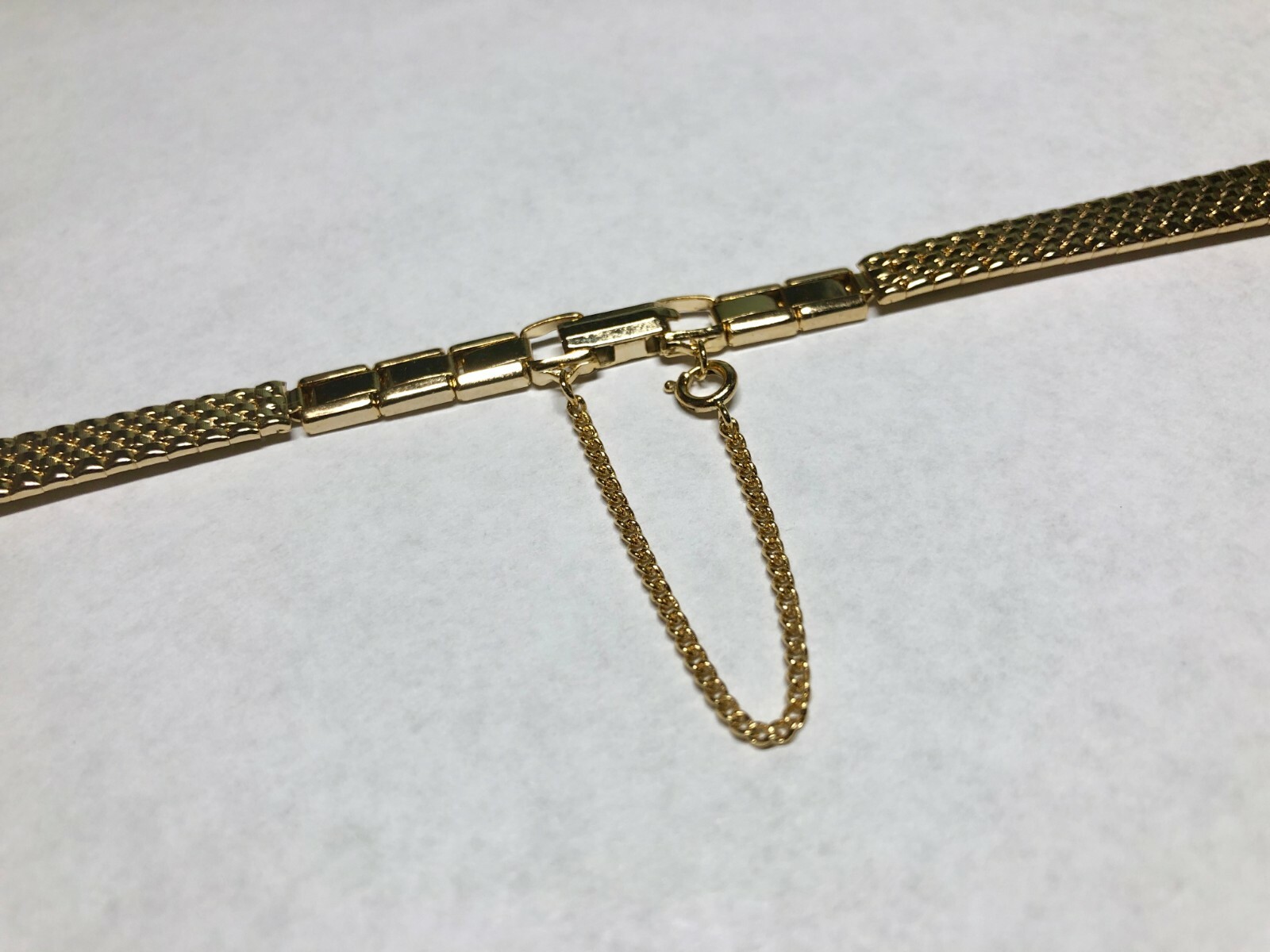 Vintage NOS Ladies "C Ring" Gold Tone Stainless Watch Band w/Safety ...