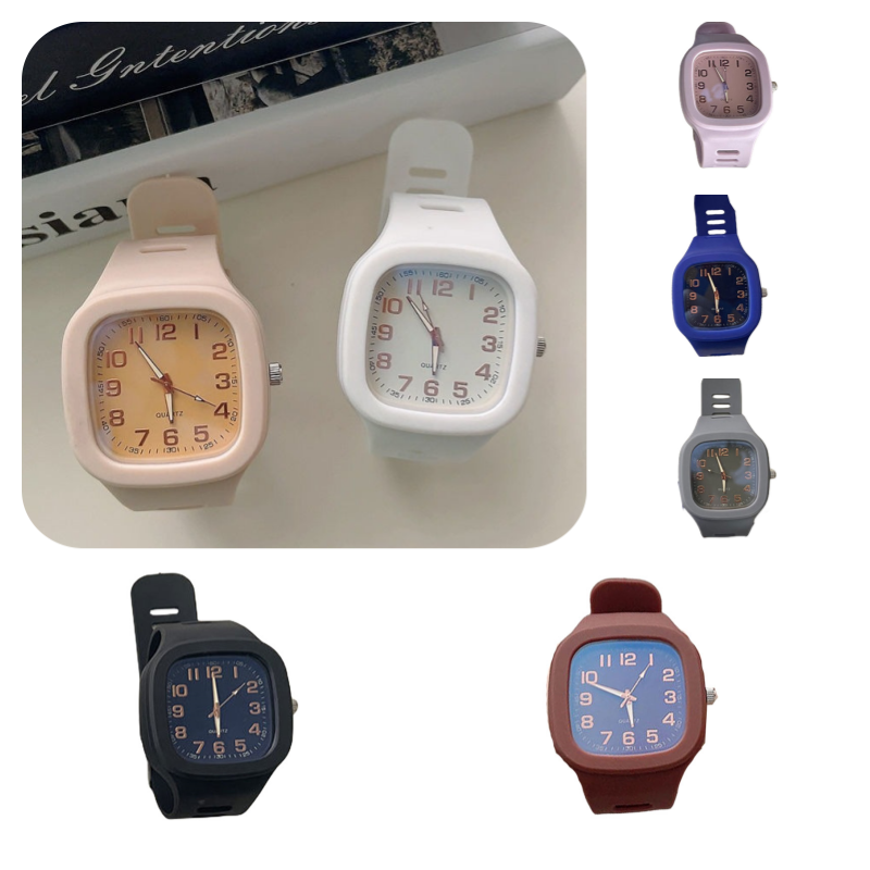 Square Trendy Watch For Men And Women Minimalistic Design Waterproof ...