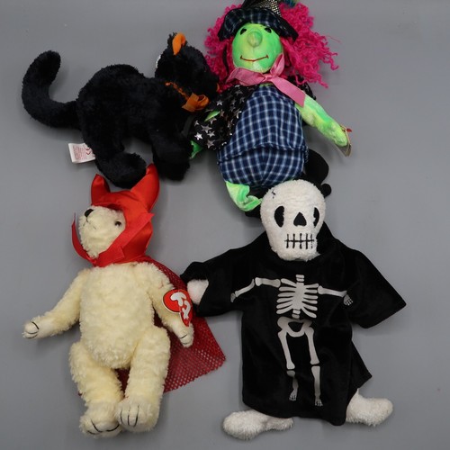 Vintage Ty Beanie Babies Halloween Lot of 4 Creepers Scaredy Scary ...