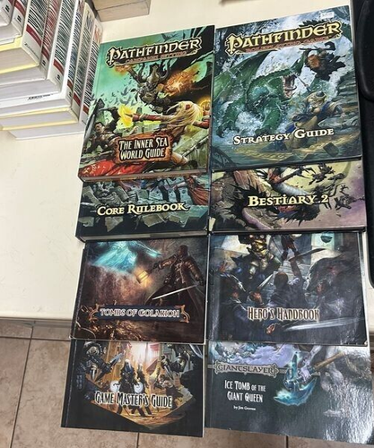 Paizo Pathfinder Lot 6 Books Hardcovers Roleplaying RPG Rulebook Guides ...