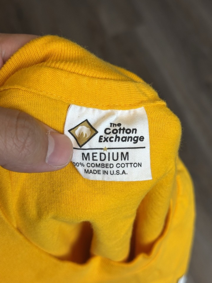 Vintage 90s Georgia Tech Big Logo Single Stitch Yellow T Shirt Size ...