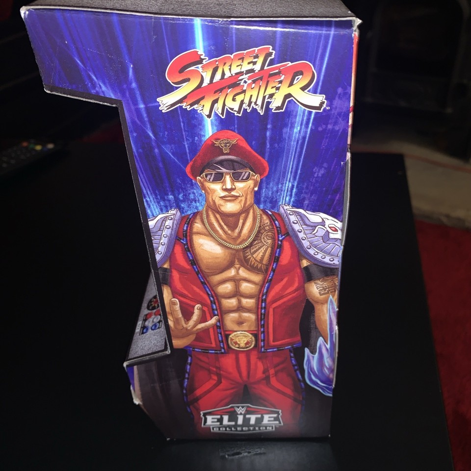 WWE Elite Collection X Street Fighter Action Figures The Rock Final ...