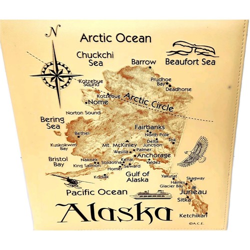 ALASKA Photo Album Beige Faux Leather Holds 200 (4x6) Photos Maps ...