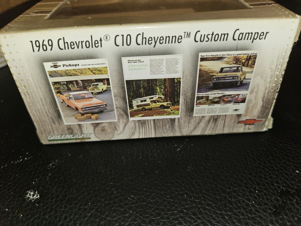 Greenlight 1969 Chevrolet C10 Cheyenne Truck Camper Green Machine Chase ...