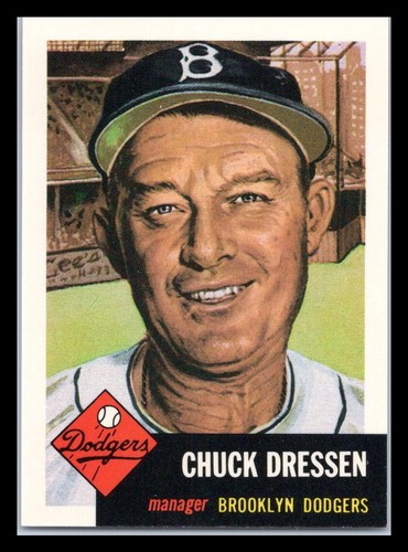 Chuck Dressen 1953 Topps Archives #50 Brooklyn Dodgers | eBay
