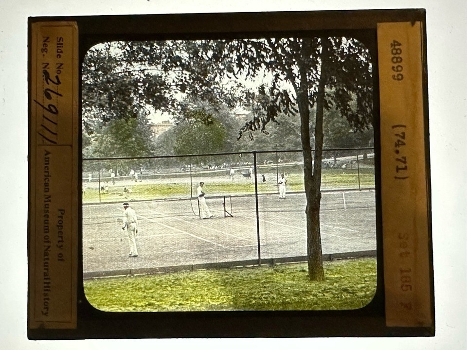 Hand Colored Lantern Slide St James Park Bronx NYC AMNH Museum No ...