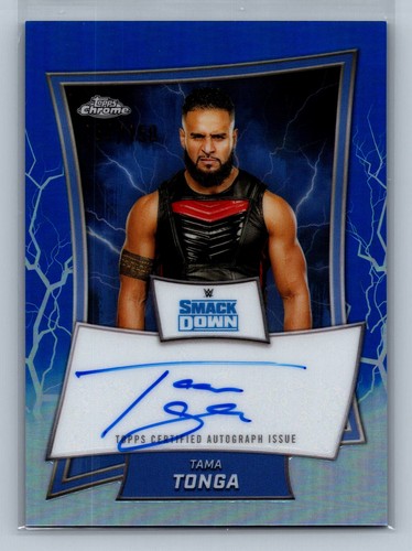 2025 Topps Chrome WWE Tama Tonga Blue Auto /150 | eBay