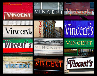 VINCENT Name Poster featuring photos of actual signs | eBay