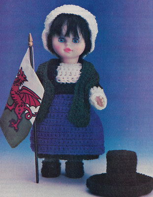 Miss Wales Doll Costume crochet pattern instructions | eBay