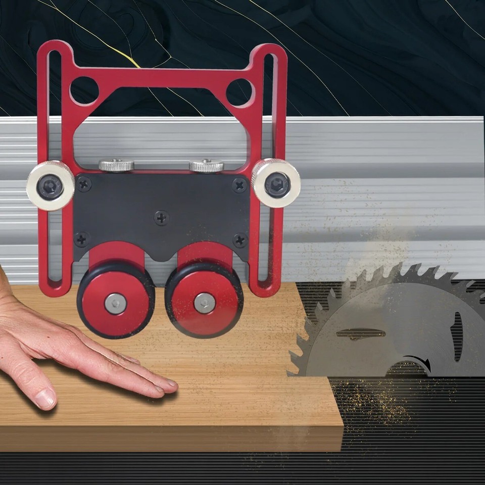 Adjustable Thin Table Saw Push Block Thin Jig Guide Table Stock Guide ...