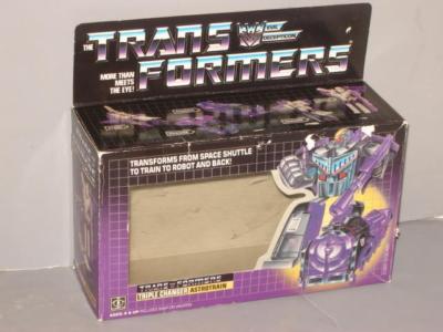 G1 TRANSFORMER DECEPTICON TRIPLE CHANGER ASTROTRAIN EMPTY BOX LOT # 1 ...