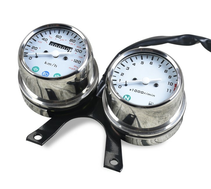 Motorcycle Mechanical Odometer Speedometer Engine Speed Universal Cafe ...