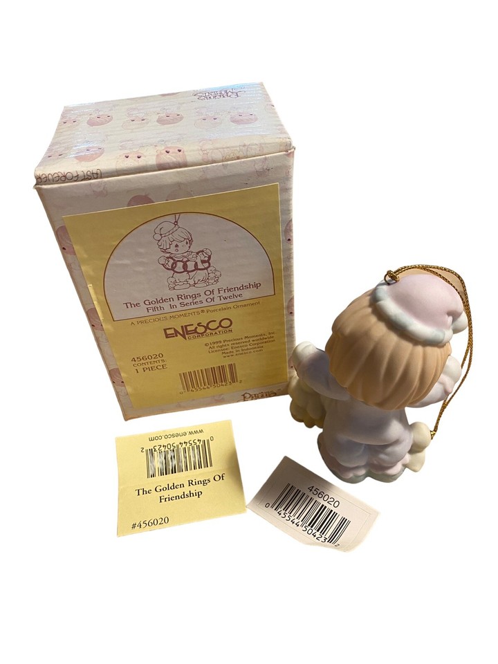 Enesco 1999 Precious Moments Ornament 5 of 12 Golden Rings of ...