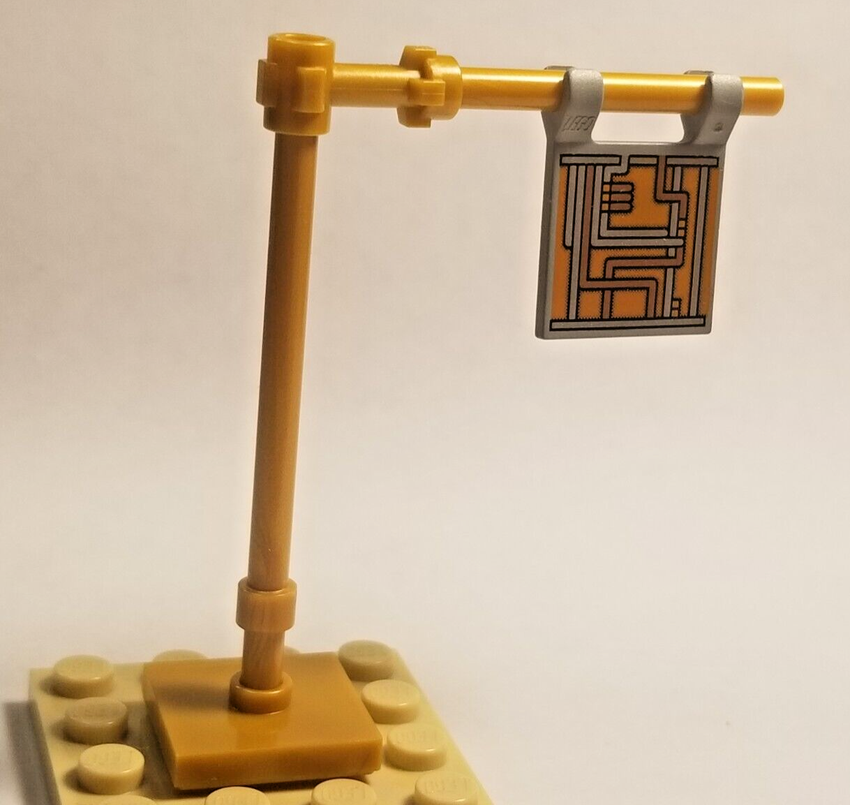 LEGO Minifigure Star Wars Pod Race Flag PRINTED 2x2 Silver Circuit with ...