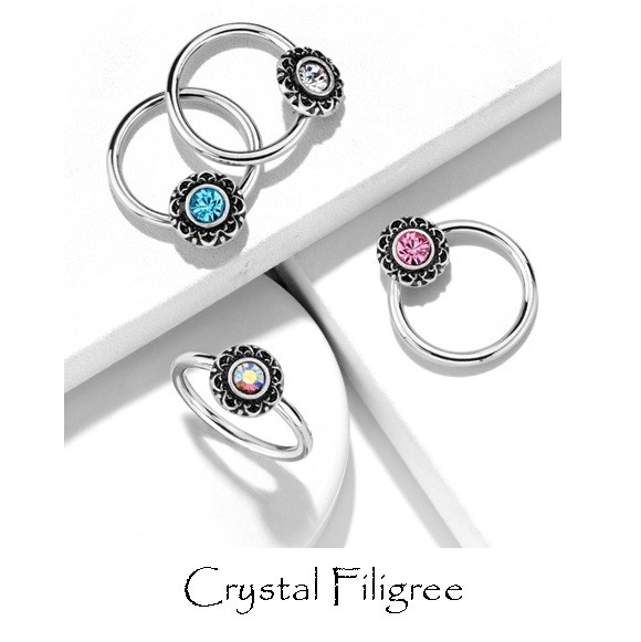 Captive Ball Ring - Cartilage Lip Tragus Top Upper Ear Earring Nipple ...