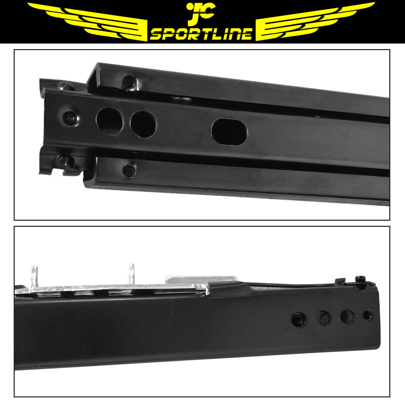 Universal Adjustable 16" Locking Dual Racing Seat Sliders Steel Rail ...