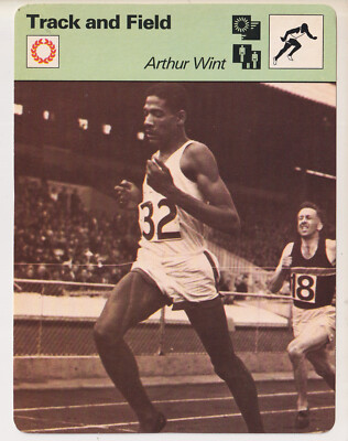 ARTHUR WINT Jamaica Running Track & Field 1979 SPORTSCASTER CARD #55-21 ...
