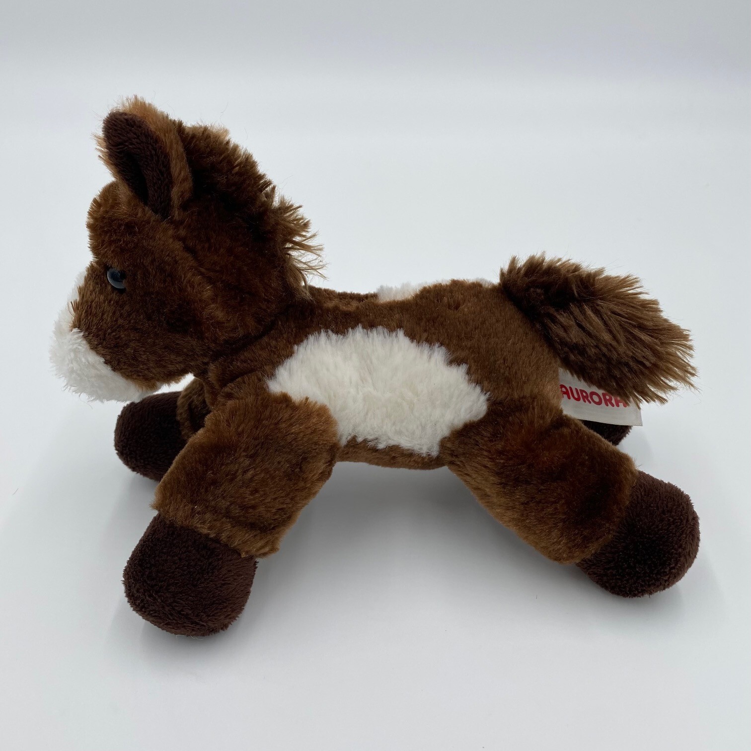 Aurora Brown & White Horse Plush 7" Stuffed Animal Foal Pony Toy Lovey ...