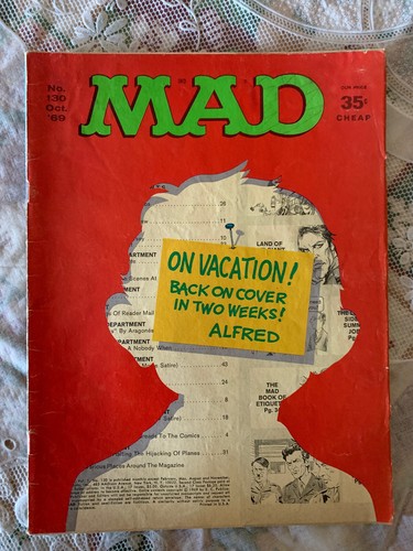 Vintage and Original 1969 MAD #130, Magazine, Very Good Condition, EC ...