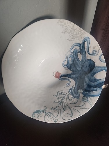 Michel Design Works Melamine Large 14" Blue Octopus Bowl | eBay