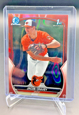 2023 Bowman Draft Chrome JACOB CRAVEY 1st RC Rose Gold Lava Refractor ...