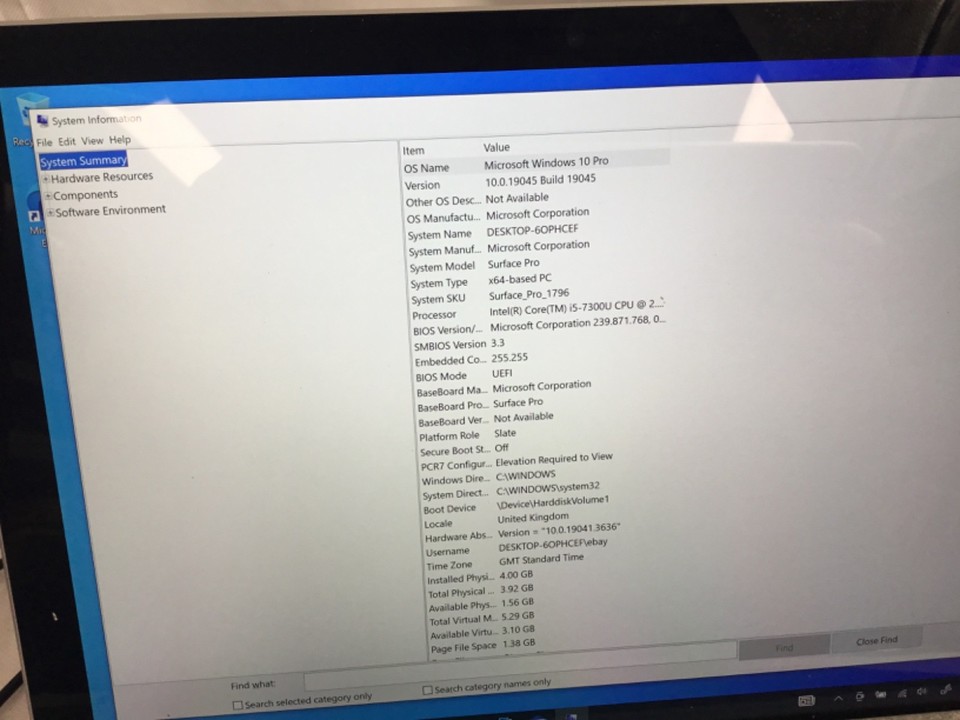 Microsoft Surface Pro Tablet 5th Gen 2017 Model 1769 Core i5 7th Used ...