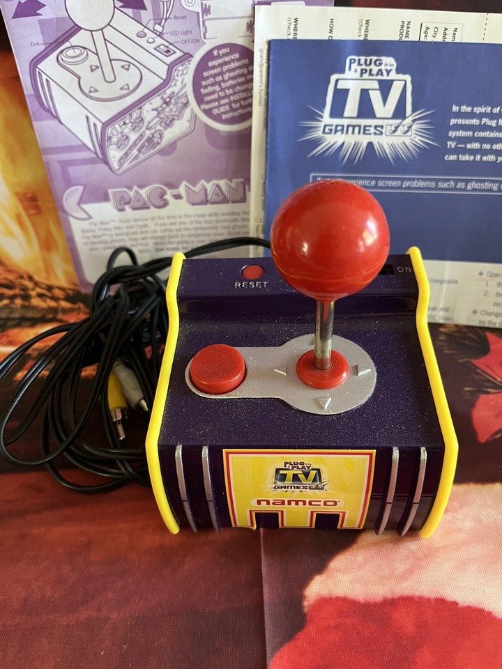 Namco 5-in-1 TV Game Plug N Play TESTED WORKS Pac Man Dig Dug 2003 ...