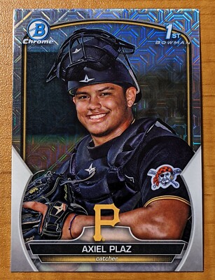 Axiel Plaz 2023 1st Bowman Chrome Mojo Refractor #BCP-208 Pittsburgh ...