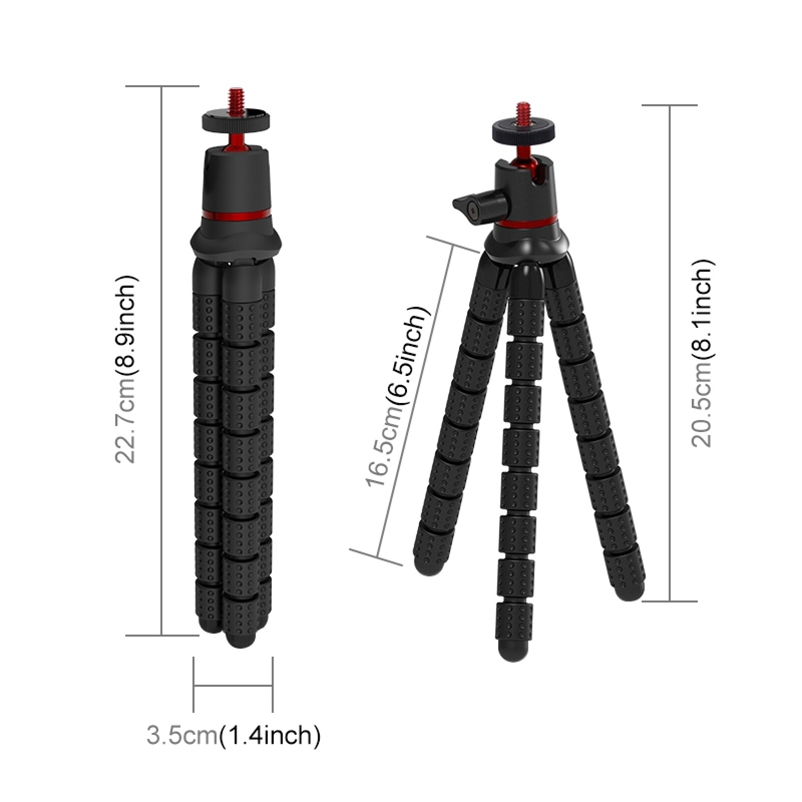 PULUZ Tripod Tabletop Tripod Stand Octopus Flexible Tripod Holder T1Y8 ...