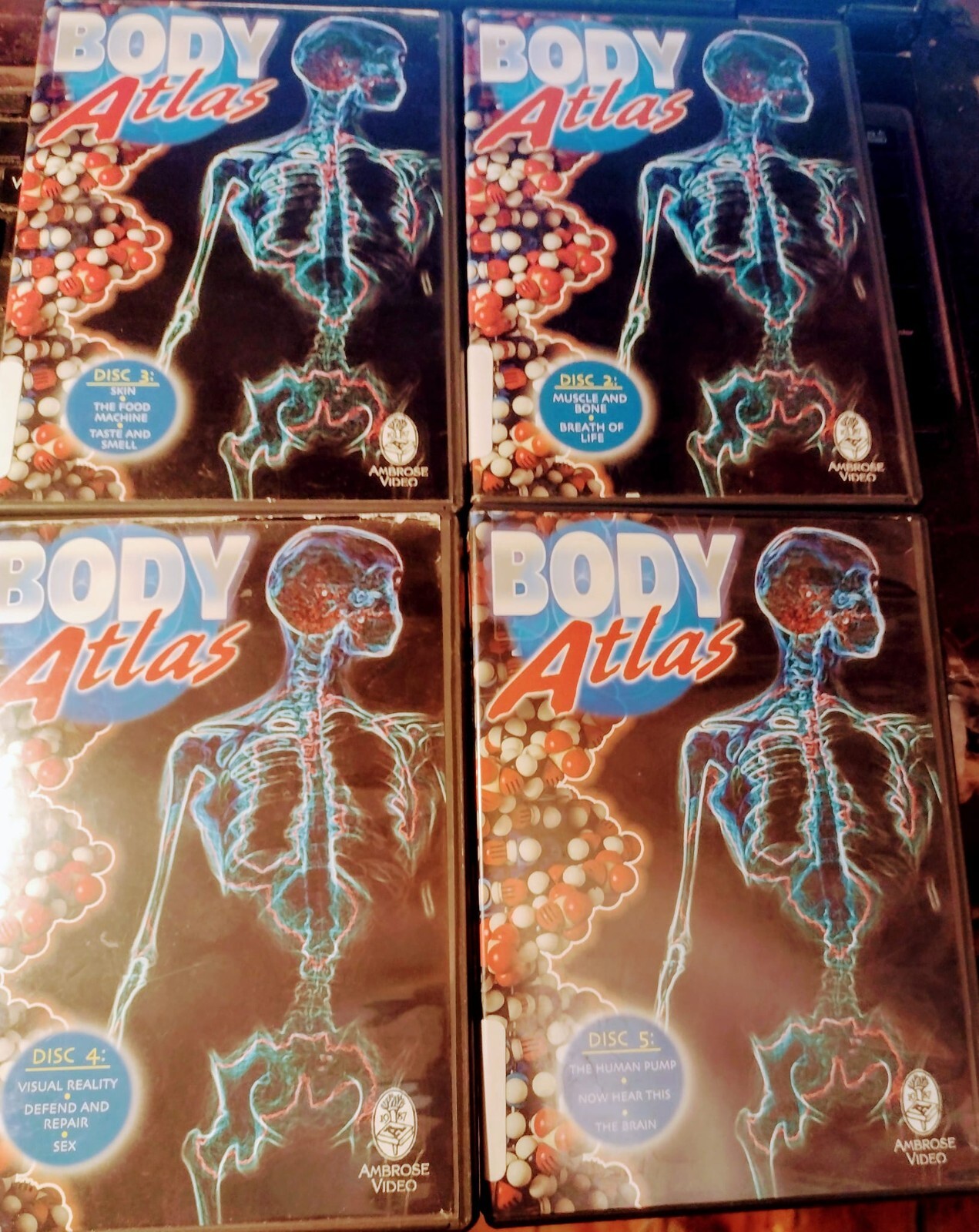 Body Atlas DVD Set 2-5 Discs Ambrose Video Educational Learn Human ...