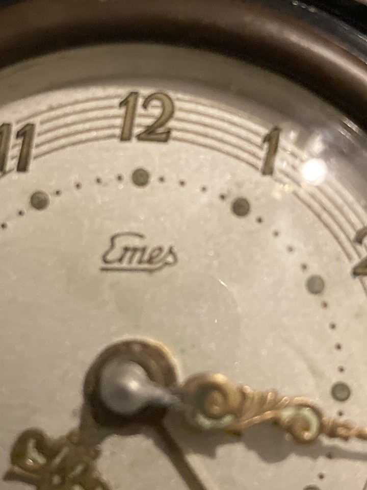 VINTAGE EMES GUEISSAZ ALARM CLOCK Hand Painted Roses De Sus -- 200 | eBay